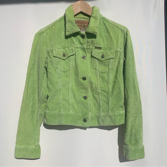 Diesel | Jackets & Coats | Last Call Vintage Diesel Lime Green Corduroy ...